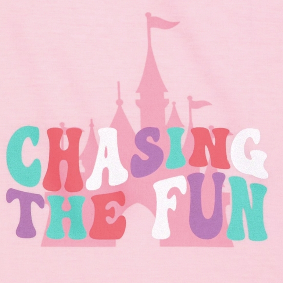 Disney | Tops | Disney Parks Chasing The Fun Pink Tank Xl | Poshmark